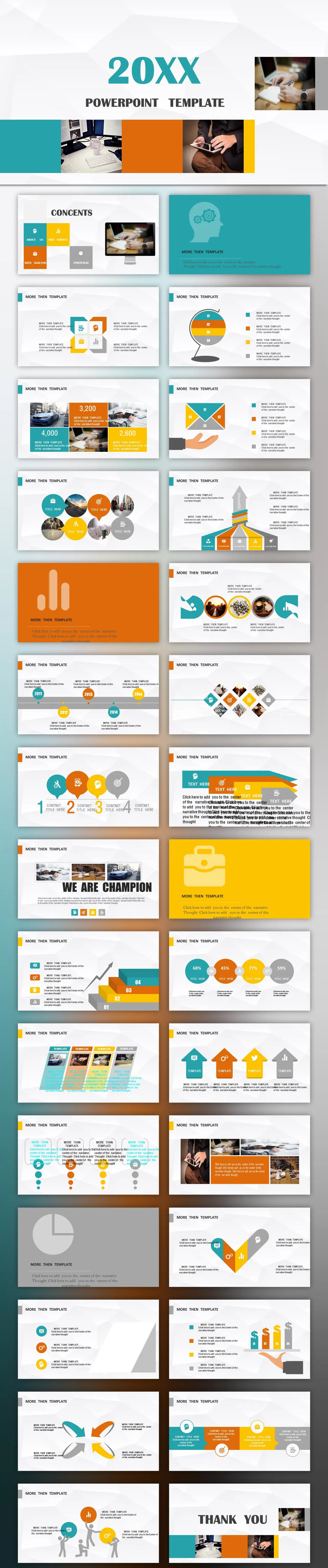 免费的国外多图表型PPT模版-免费下载-PPTer吧