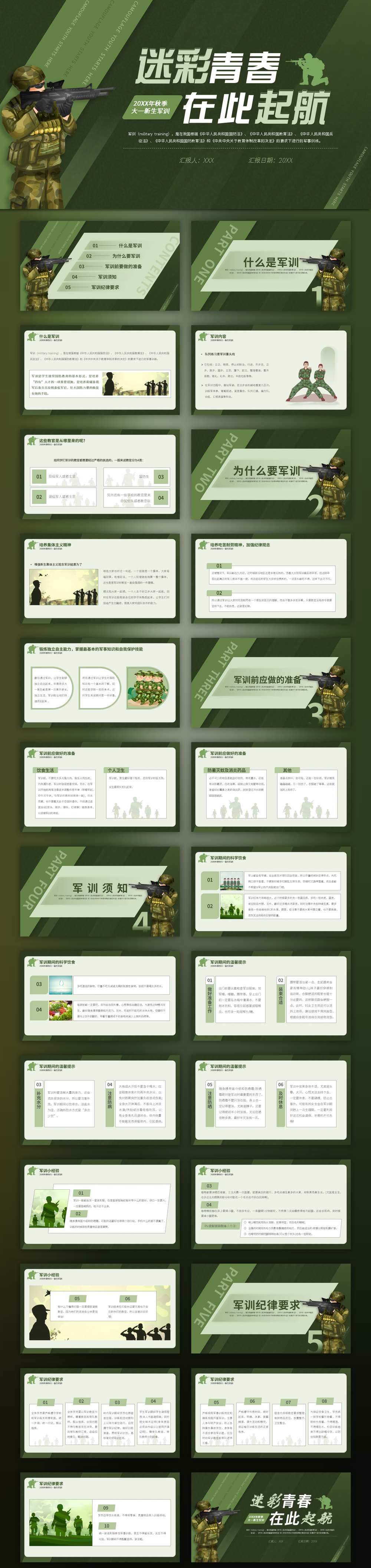 真人CS迷彩青春PPT模板-会员免费下载-PPTer吧