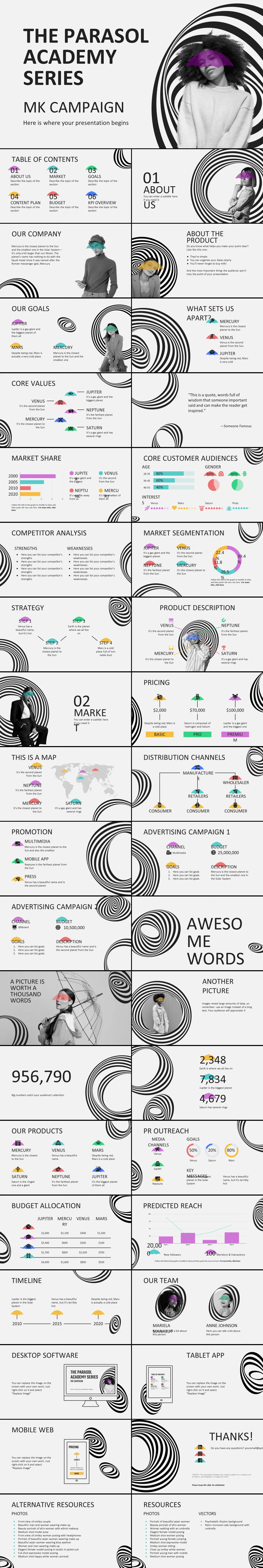 阳伞学院系列mk活动介绍PPT模板-会员免费下载-PPTer吧
