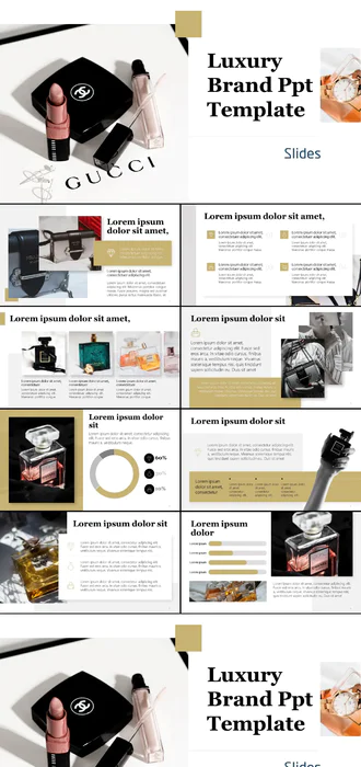 免费的GUCCI奢侈品牌ppt模板-免费下载-PPTer吧