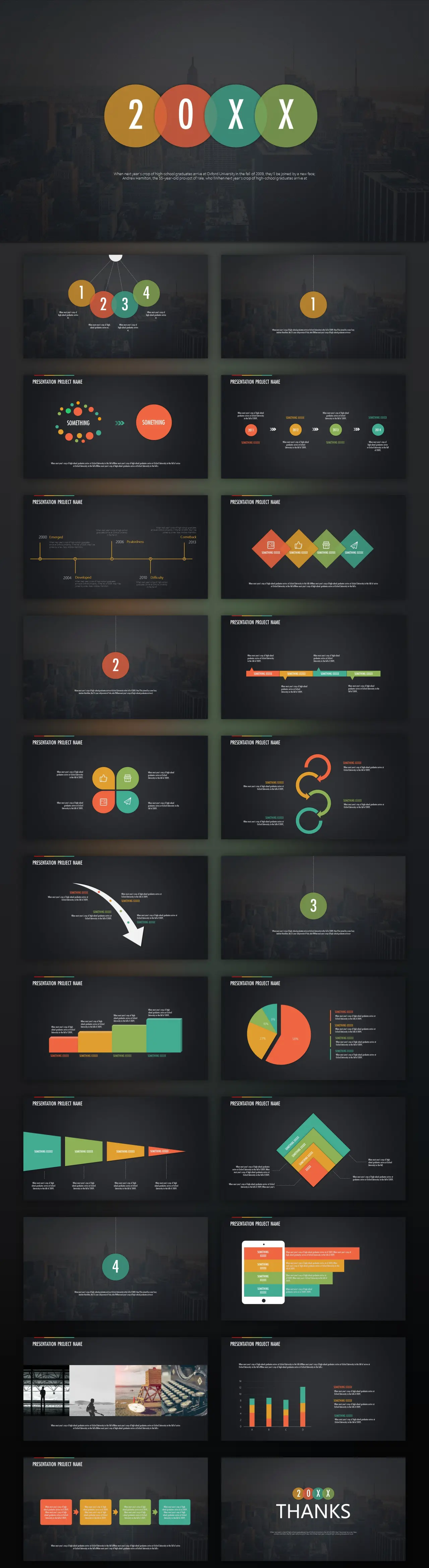 20XX免费彩色POWERPOINT模板-免费下载-PPTer吧